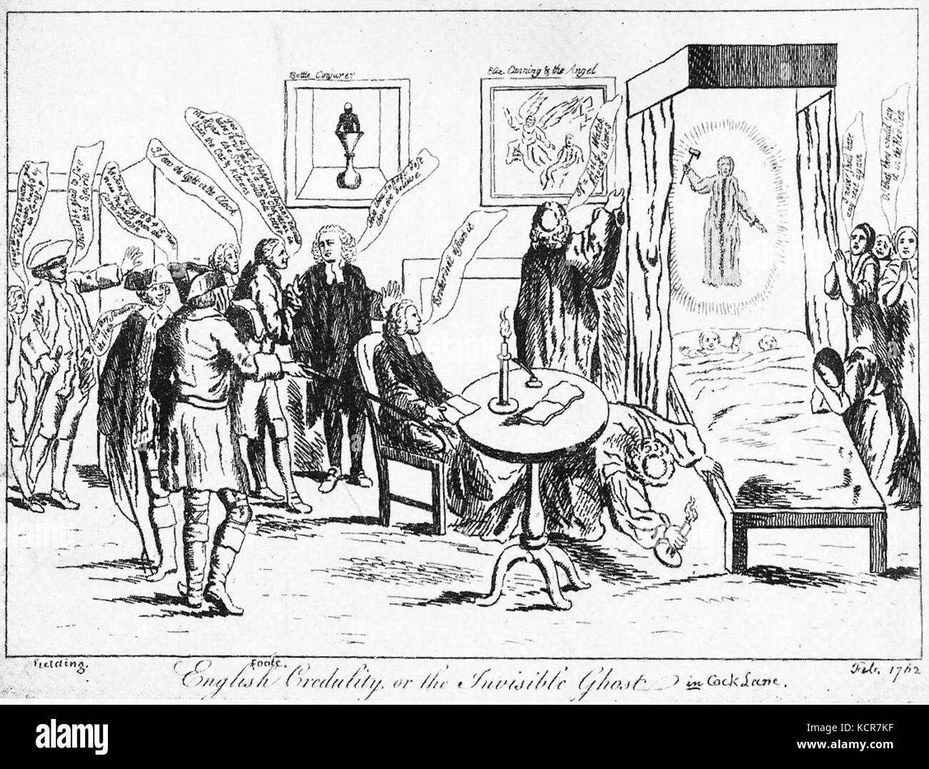 'English Credulity or the Invisible Ghost' is a satirical work ...