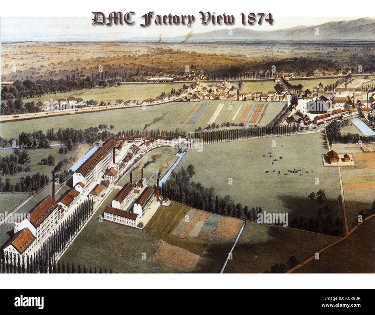 DMC Factory View1874 Stock Photo - Alamy