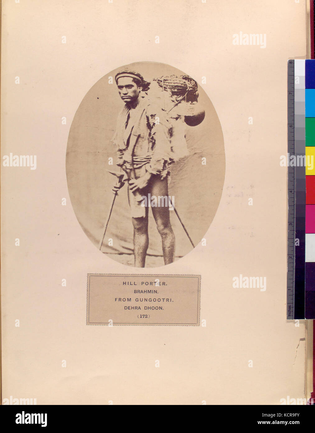 Hill porter, Brahmin, from Gungootri, Dehra Dhoon (NYPL b13409080 ...