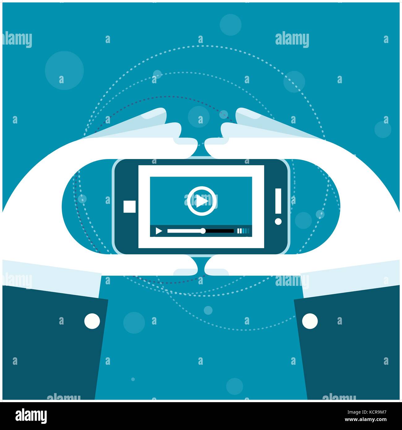 Watching on the phone Stock Vector Images - Alamy