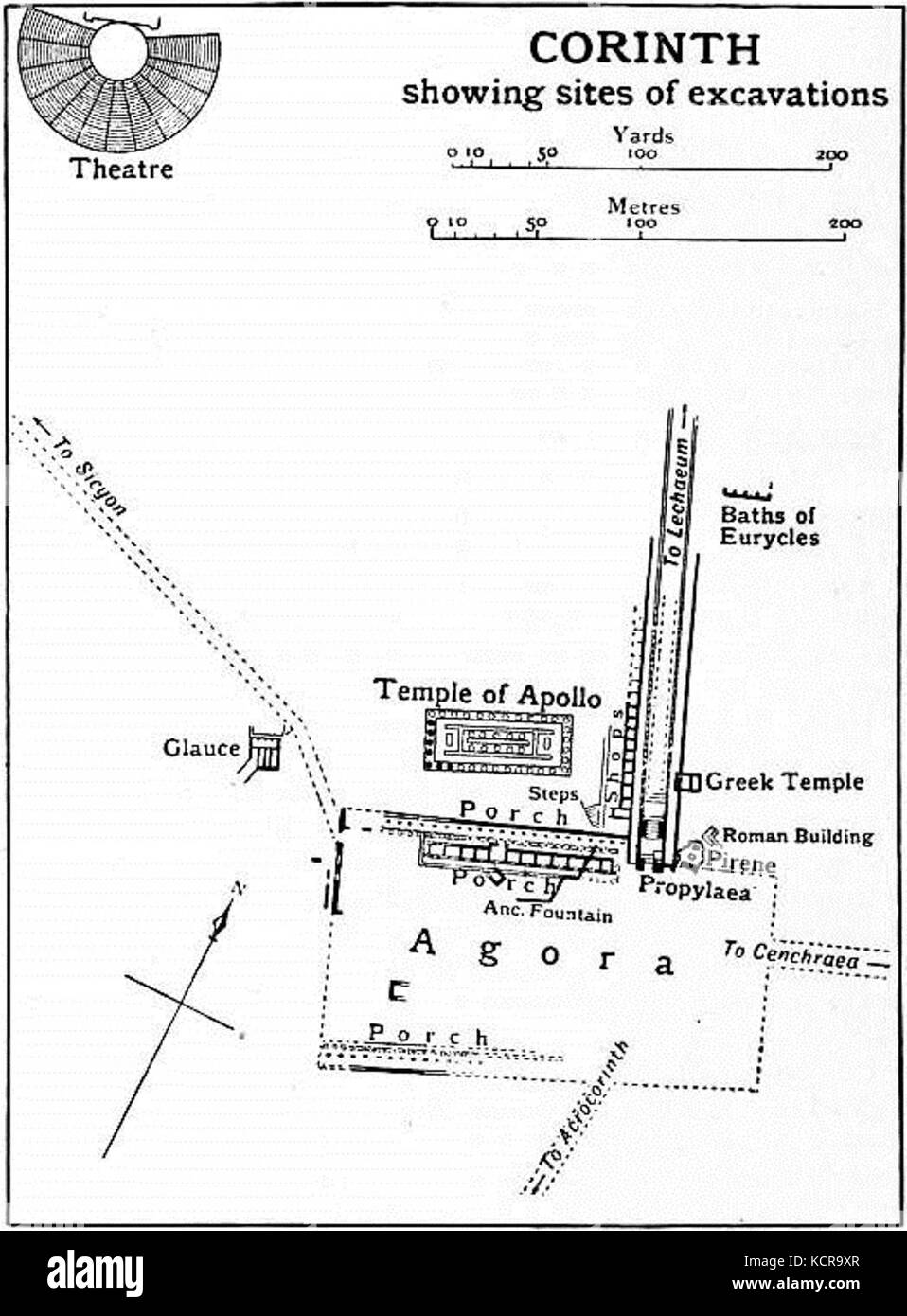 Map of corinth Black and White Stock Photos & Images - Alamy