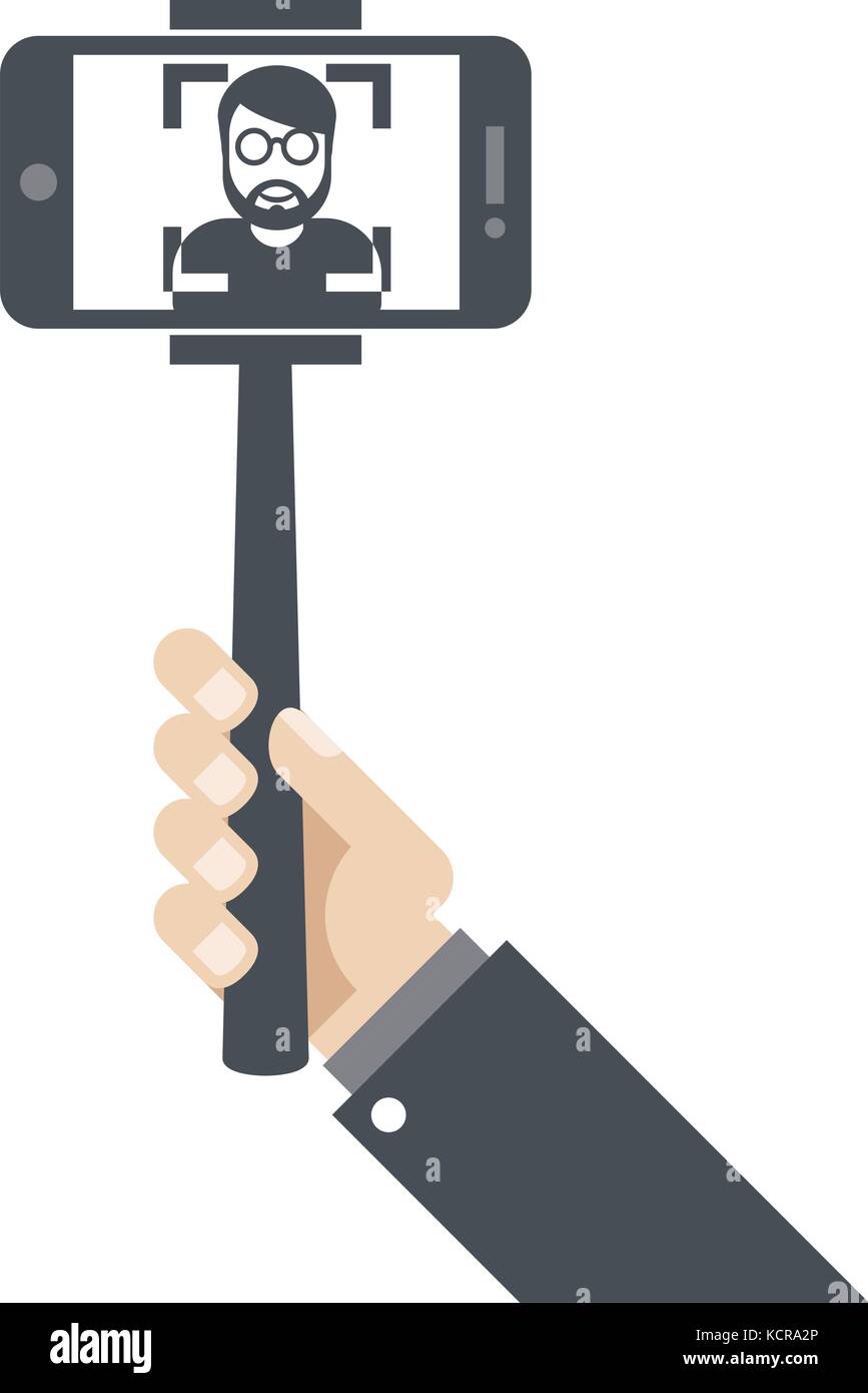 Hand hold smartphone take picture Stock Vector Images - Alamy