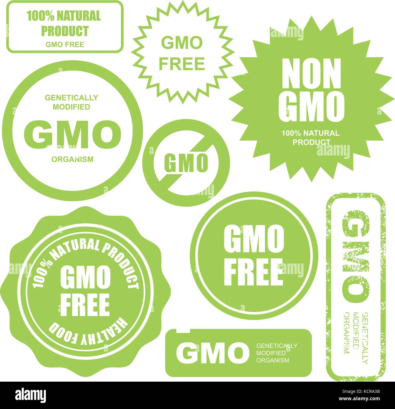 GMO free stamps, stickers and labels Stock Vector Image & Art - Alamy