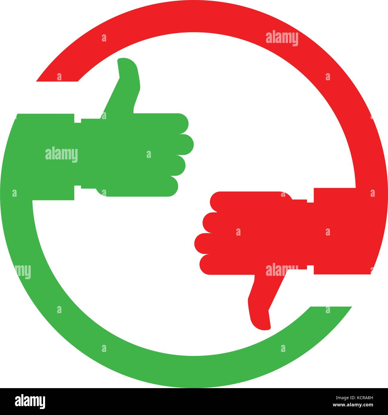 Thumb up and thumb down hands - vote or choice icon Stock Vector Image ...