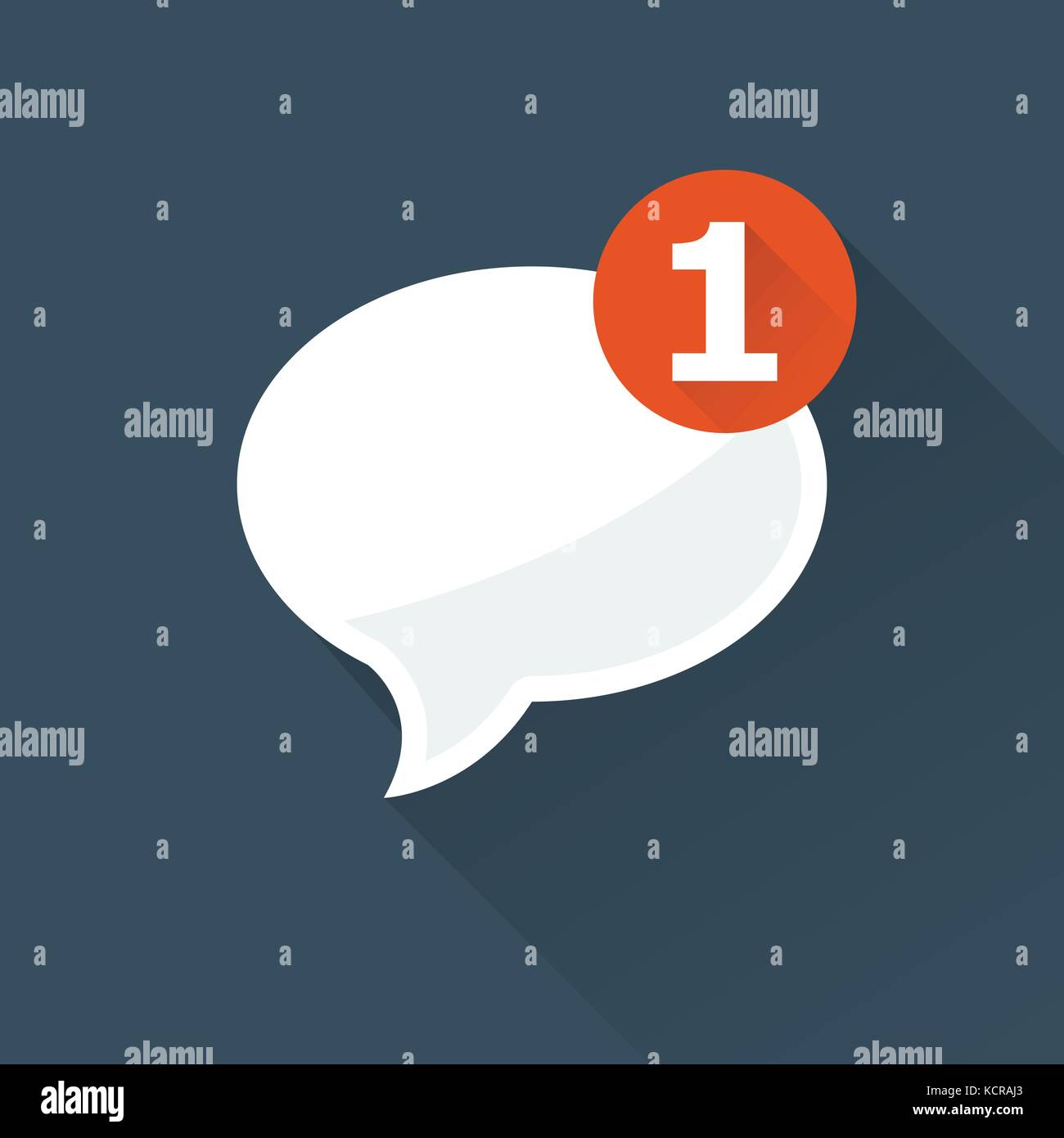 Incoming message (notification) icon - oval speech bubble Stock Vector ...
