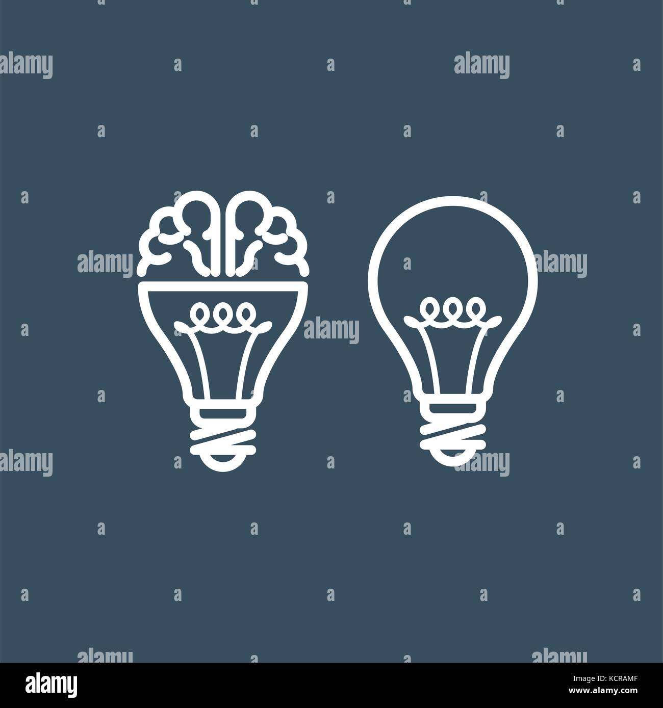 Half brain bulb innovation Stock Vector Images - Alamy
