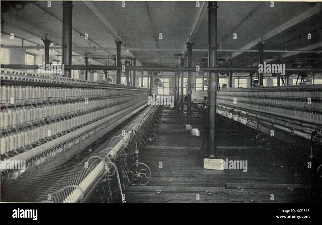 EB1911 Cotton spinning Machinery Fig. 13. Spinning Room Stock Photo - Alamy