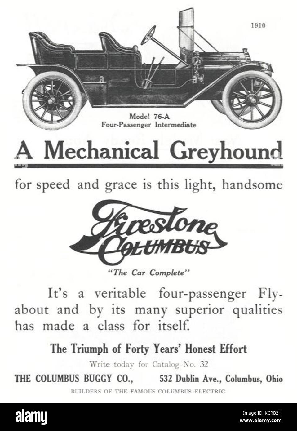 Firestone Columbus 1910 Stock Photo - Alamy