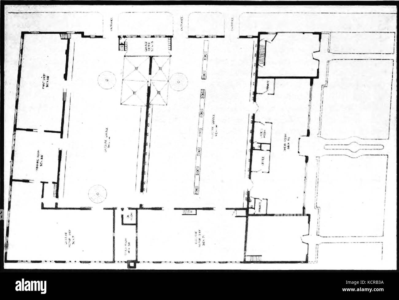 Baker motor co floorplan 1911 Stock Photo - Alamy