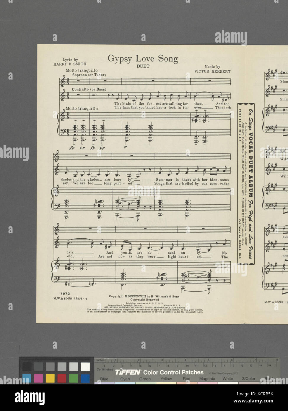 Gypsy love song (NYPL Hades 667914 1801334 Stock Photo - Alamy