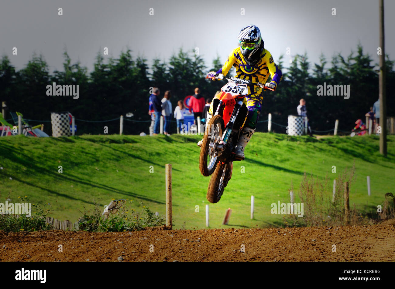 motocross bikes in action Stock Photo - Alamy