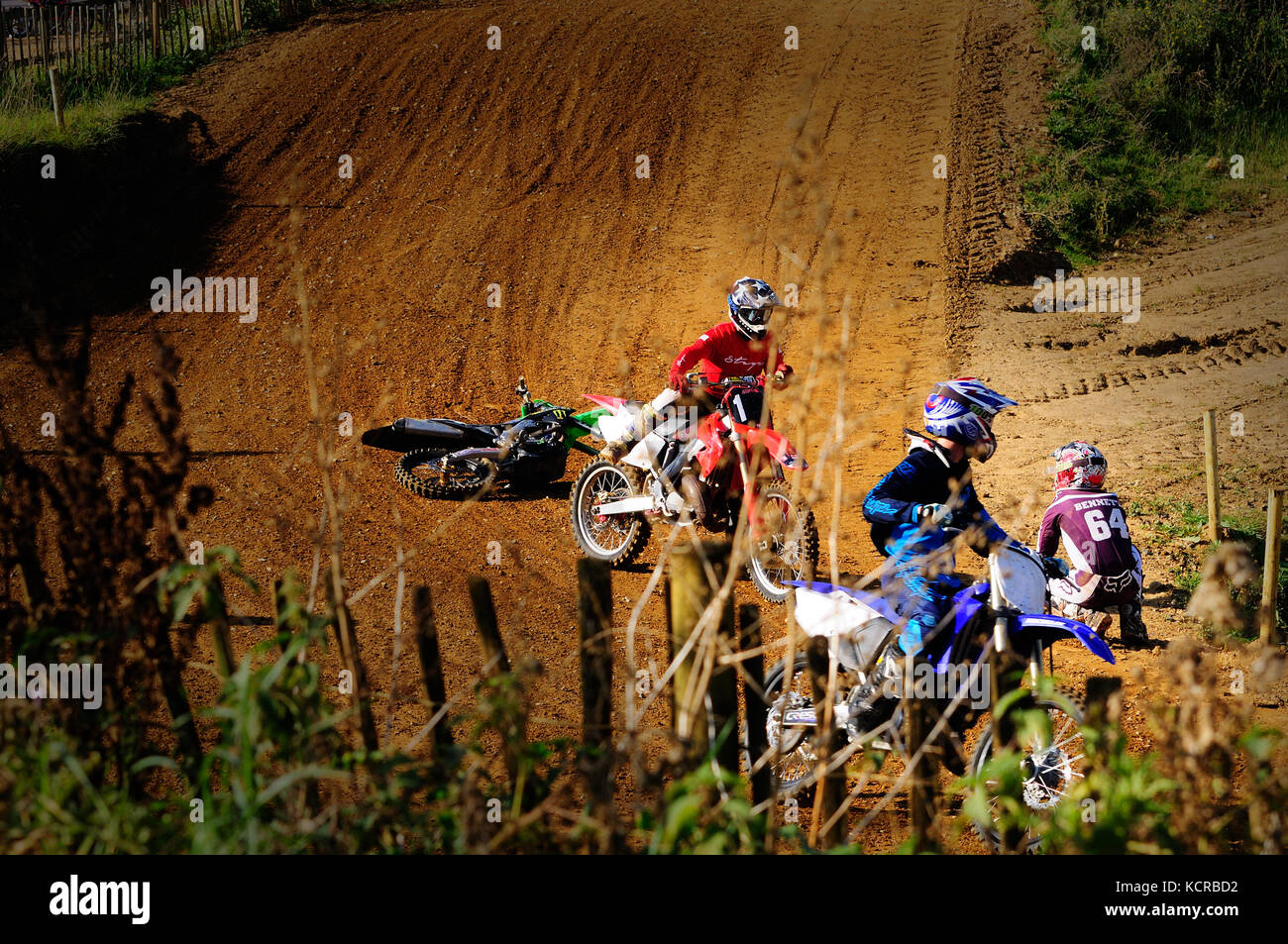 accident on a motocross course Stock Photo - Alamy