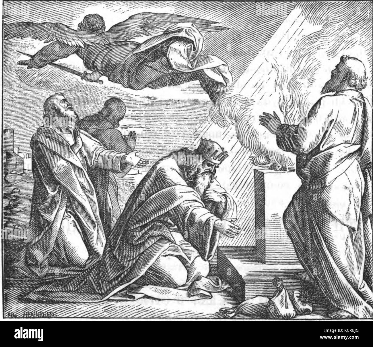 David sacrificing on Mount Moriah Stock Photo - Alamy