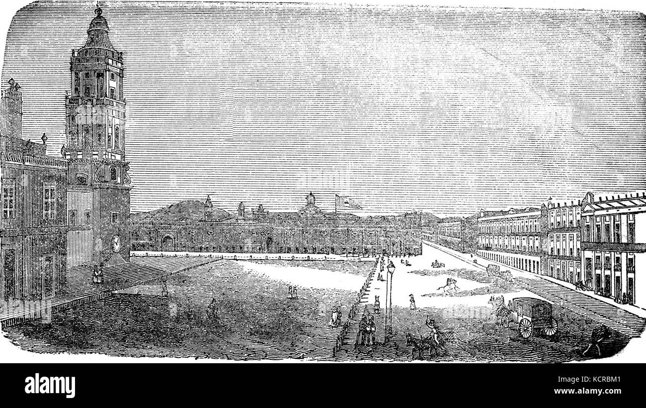 CHWM D005 Grand plaza in the city of Mexico Stock Photo - Alamy