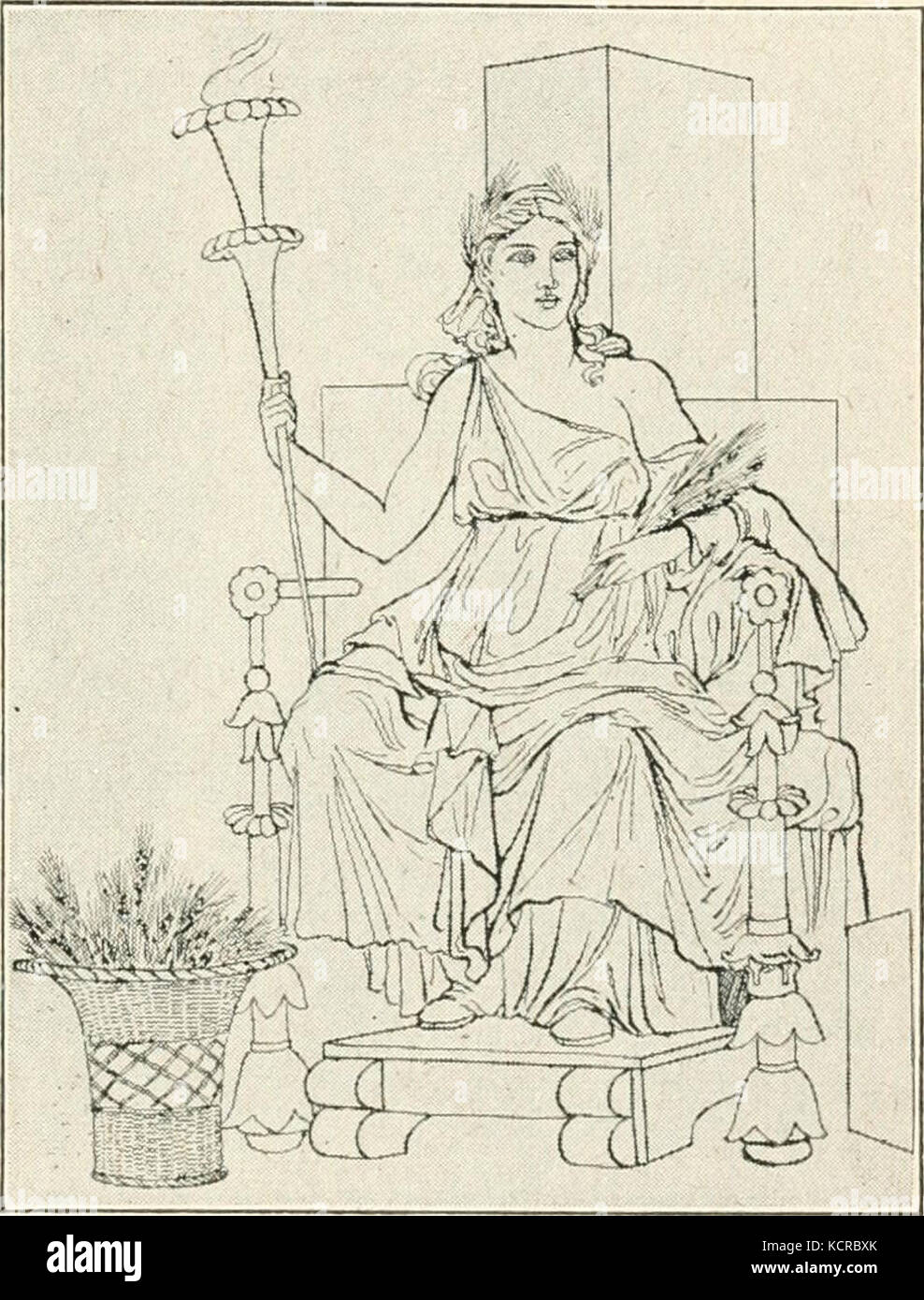 Ceres, the Roman goddess of agriculture, is depicted in this image. She ...