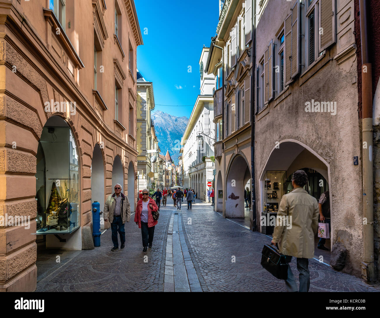 Italy South Tyrol Meran historical center Stock Photo - Alamy