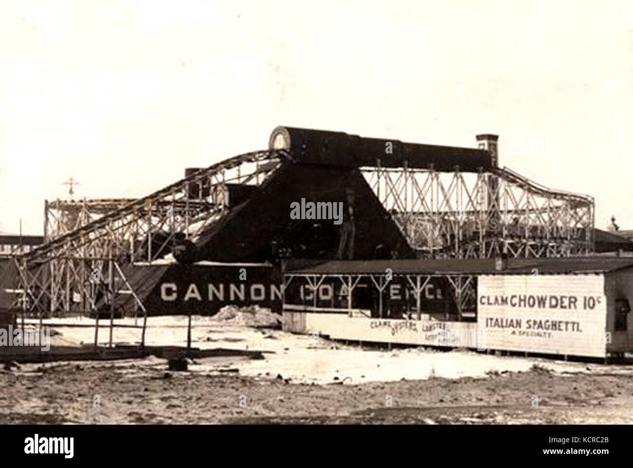 Cannon Coaster Coney Island 1902 Stock Photo - Alamy