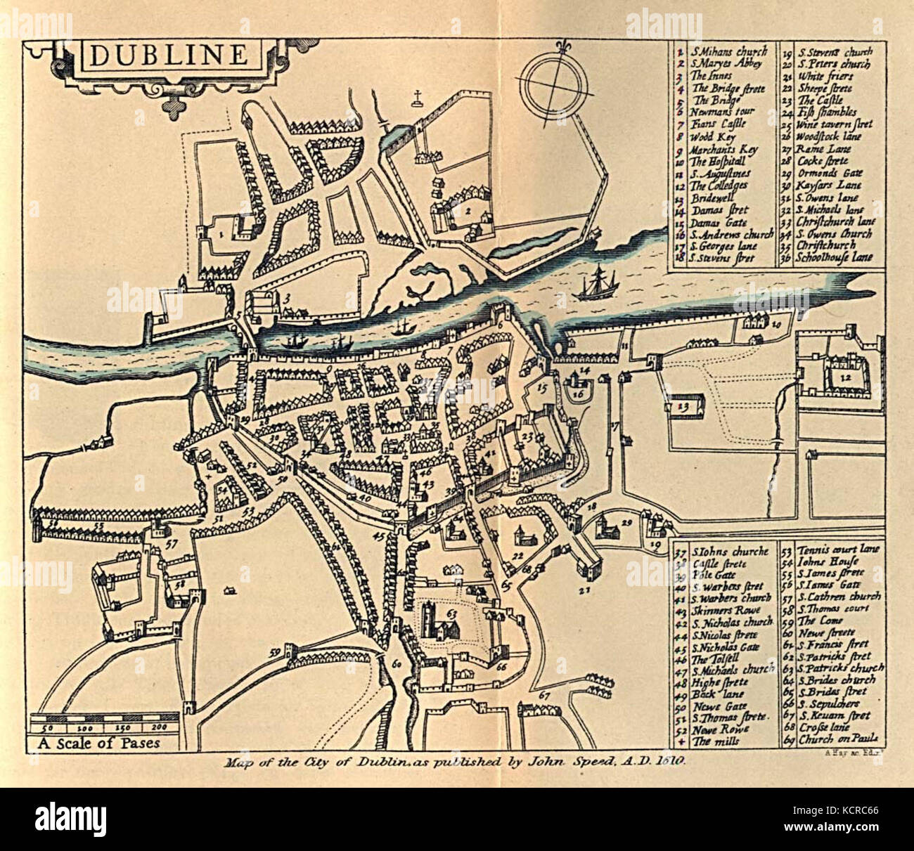 Dublin 1610 map hi-res stock photography and images - Alamy