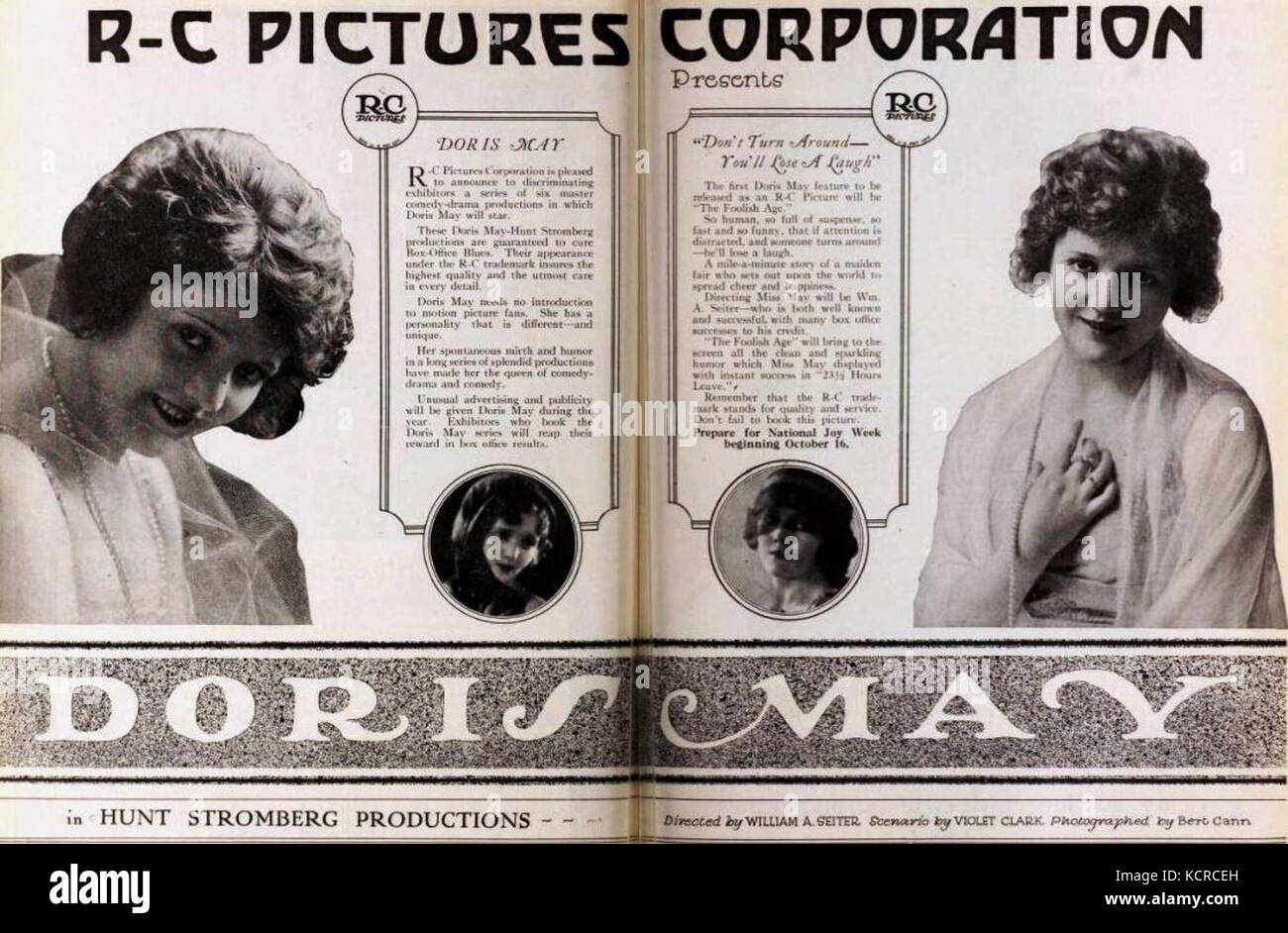 Doris May Sep 1921 EH Stock Photo - Alamy