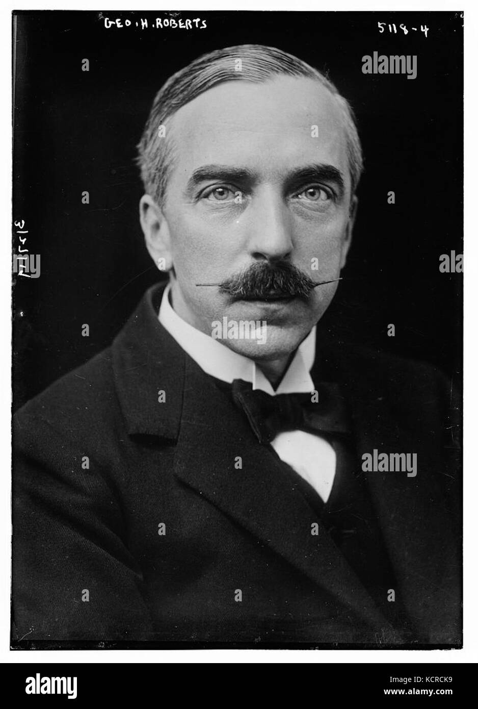 A historical portrait of George Henry Roberts, taken in 1917. This ...