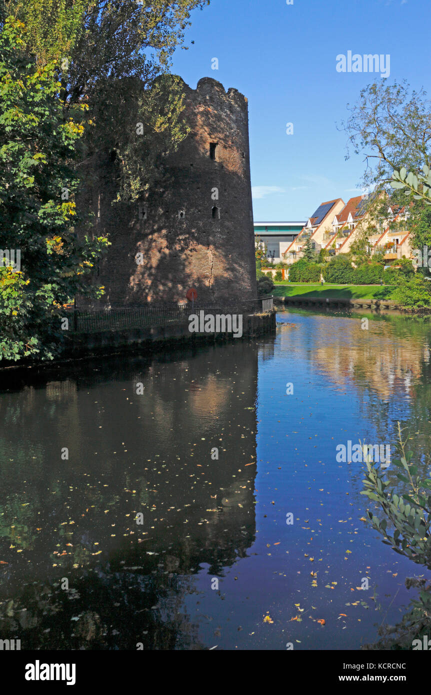 A view of Cow Tower by the River Wensum in the City of Norwich, Norfolk ...