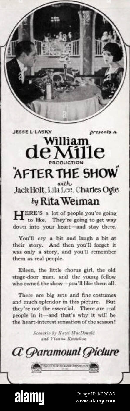 After the Show (1921) 2 Stock Photo - Alamy