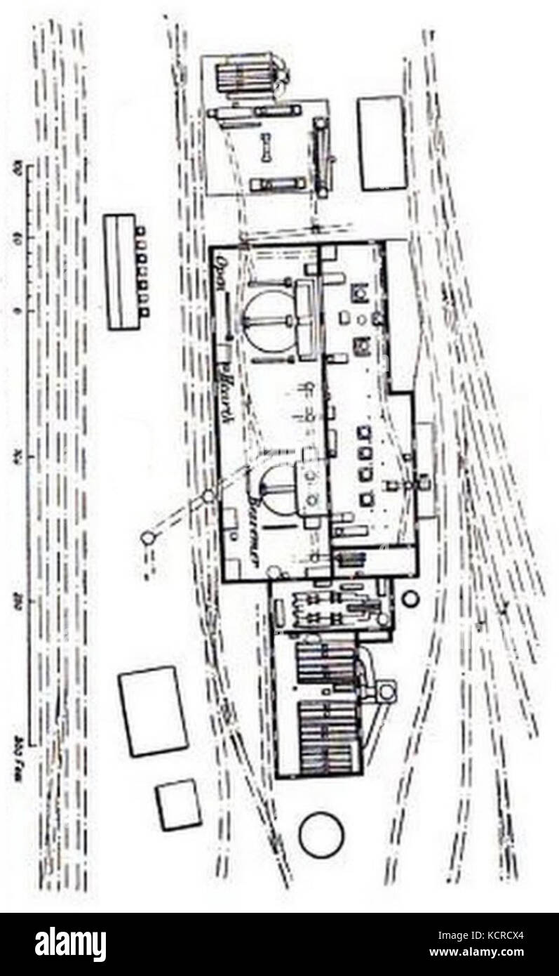Cleveland Rolling Mill Newburgh bessemer bldg layout 1878 Stock Photo ...
