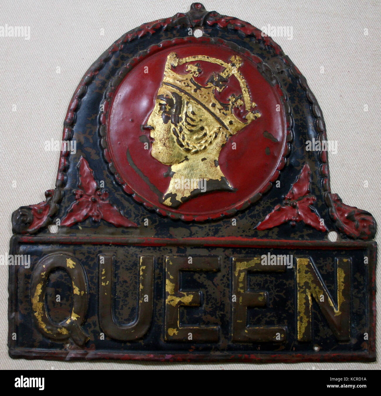 Fire mark for Queen Insurance Company in Liverpool, England Stock Photo ...