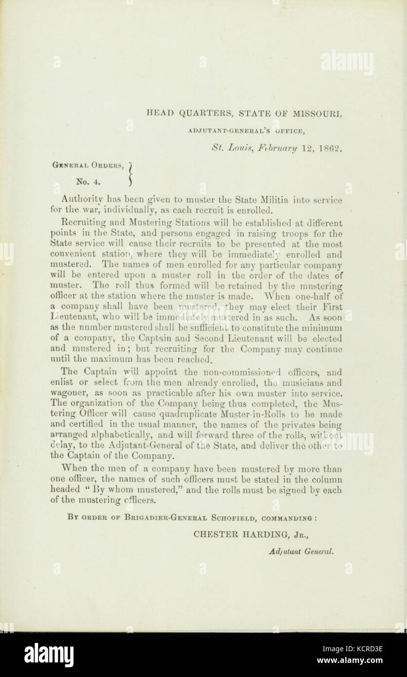 General Orders, No. 4, of Chester Harding, Jr., Adjutant General, Head ...