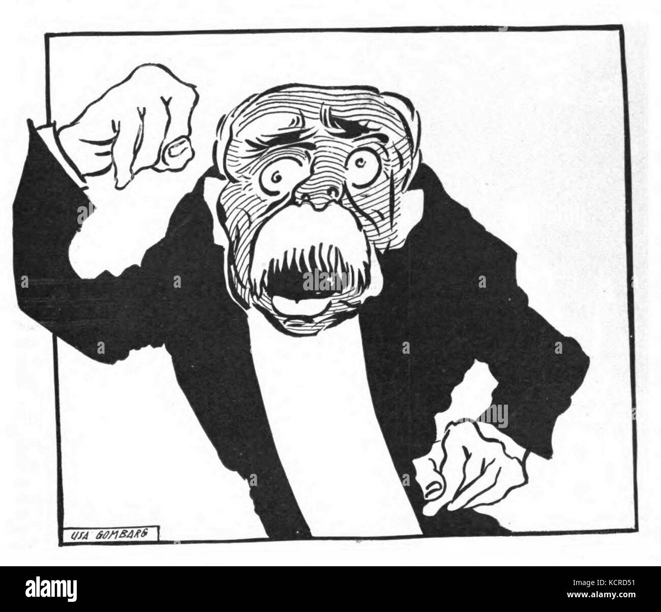 Caricature of Georges Clemenceau Stock Photo - Alamy