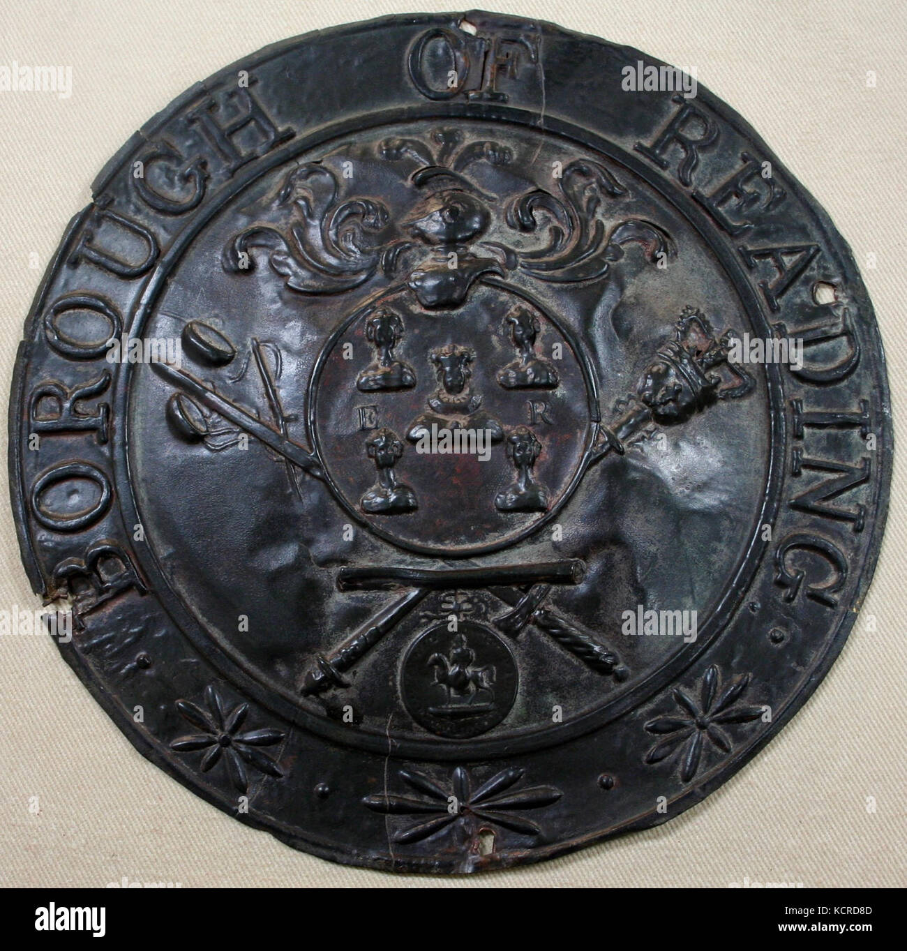 Fire mark for Reading Insurance Company in Reading, England Stock Photo ...