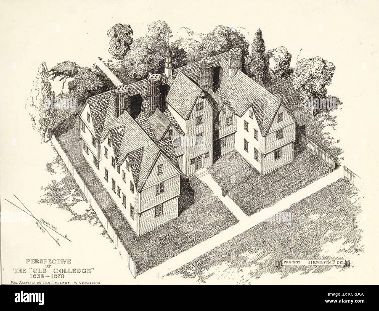 Harvard Old College Stock Photo - Alamy