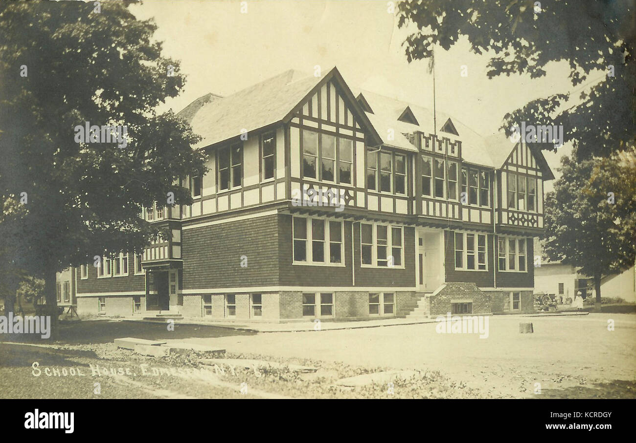 Edmeston NY Union School 1915 1939 b Stock Photo - Alamy