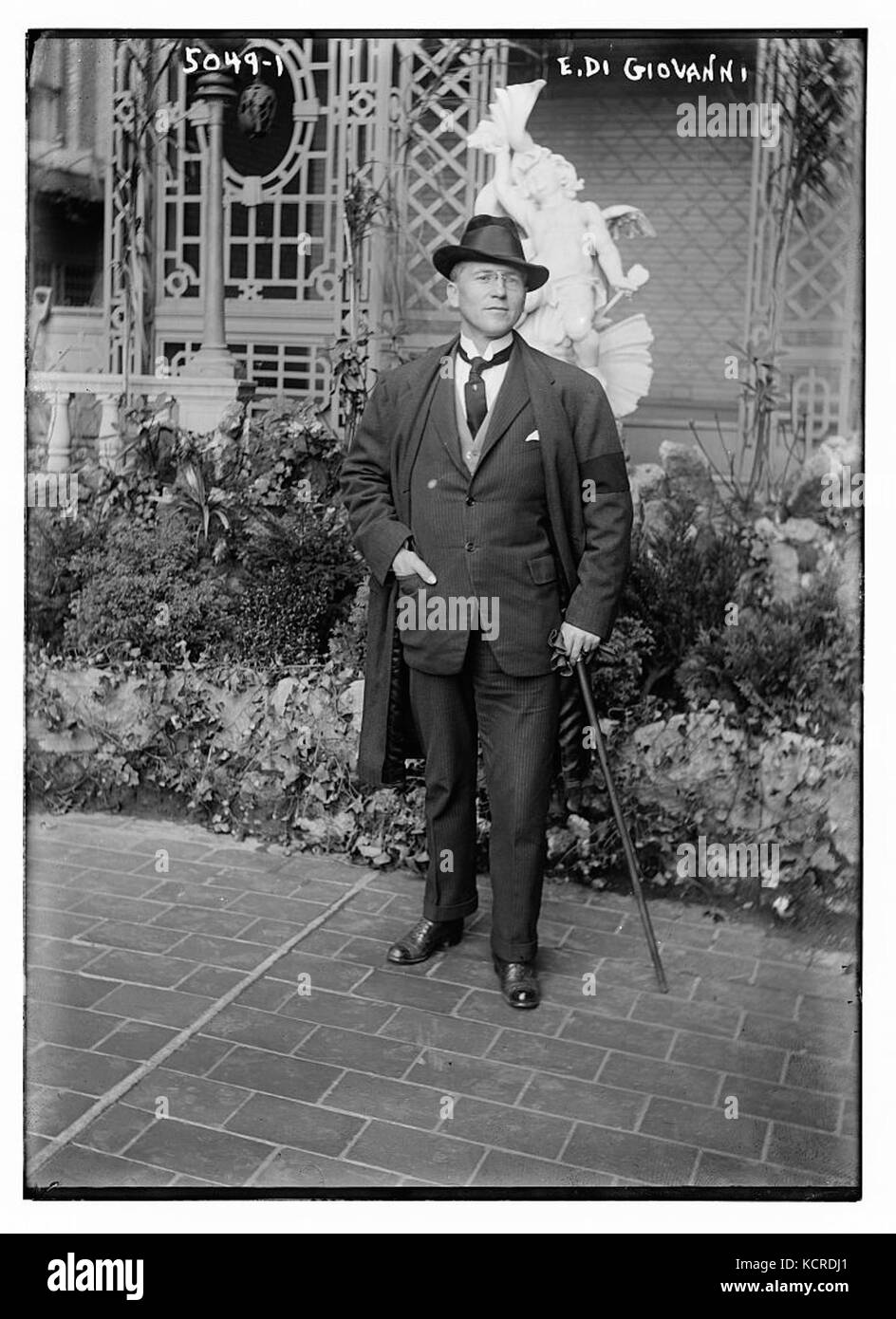 Edward Patrick Johnson in 1919 with his cane Stock Photo - Alamy