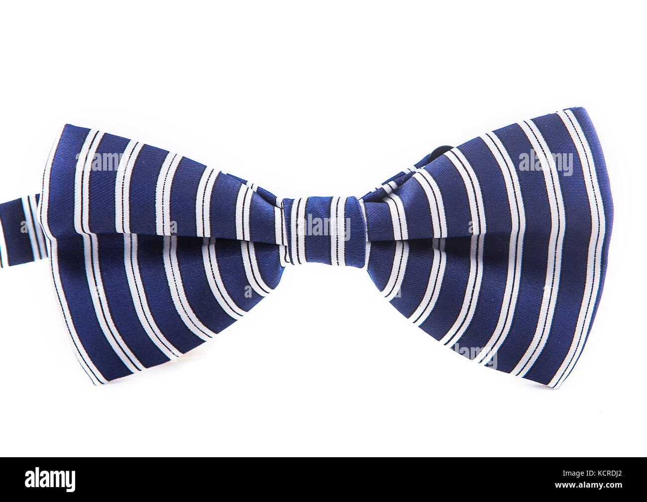 Blue male bow with white line isolated on white background with lines ...