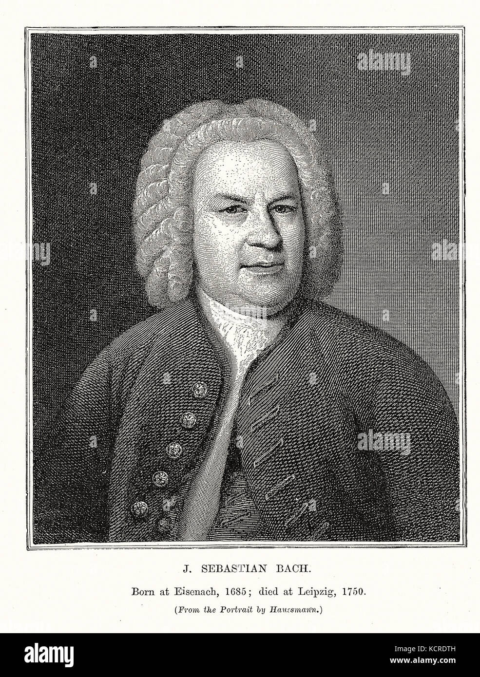 Johann Sebastian Bach German composer and organist Stock Photo - Alamy