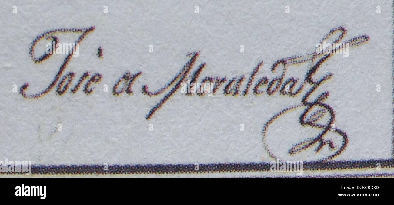 Firma de Jose de Moraleda Stock Photo - Alamy