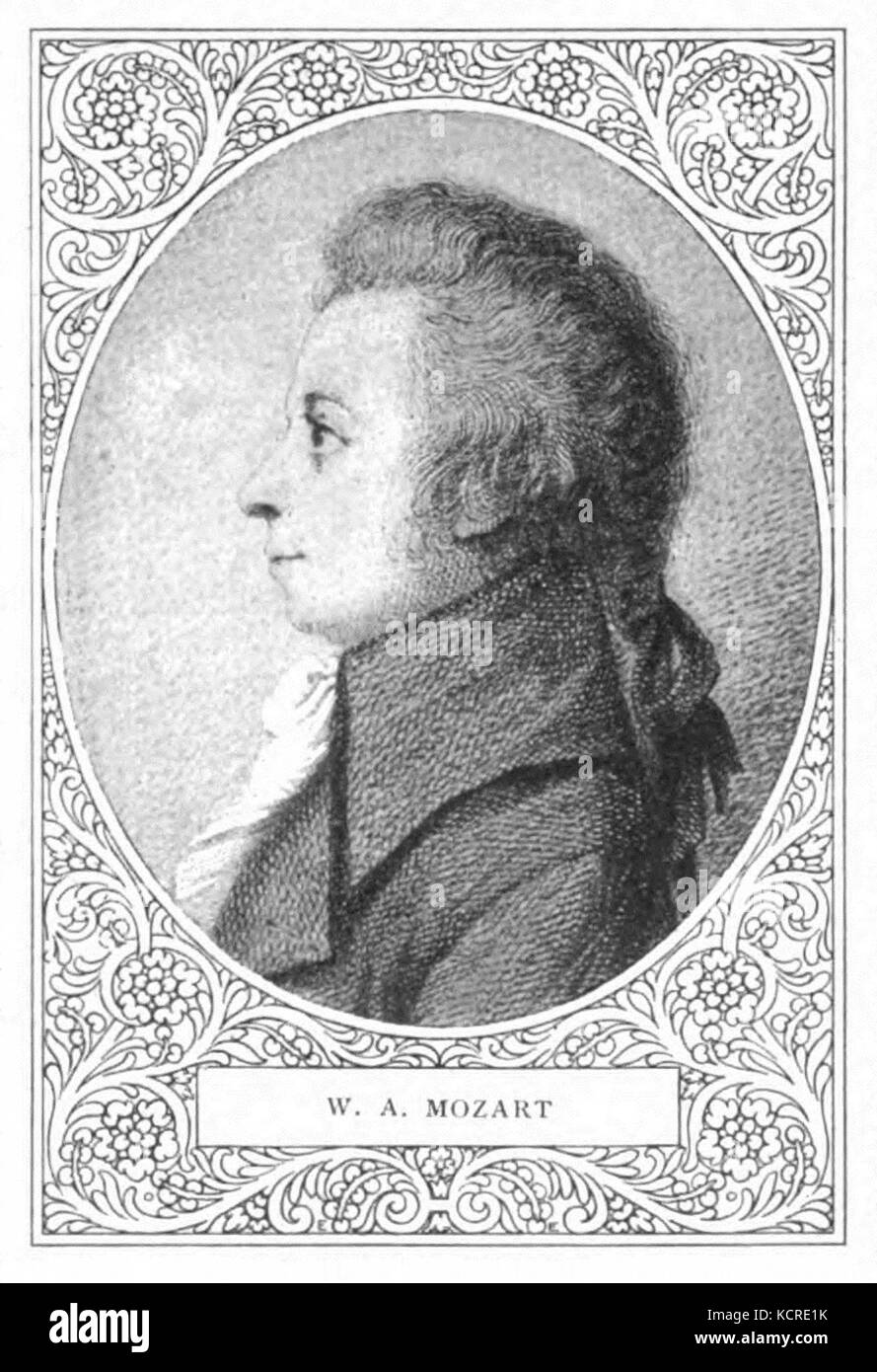 Etching of Wolfgang Amadeus Mozart Stock Photo - Alamy