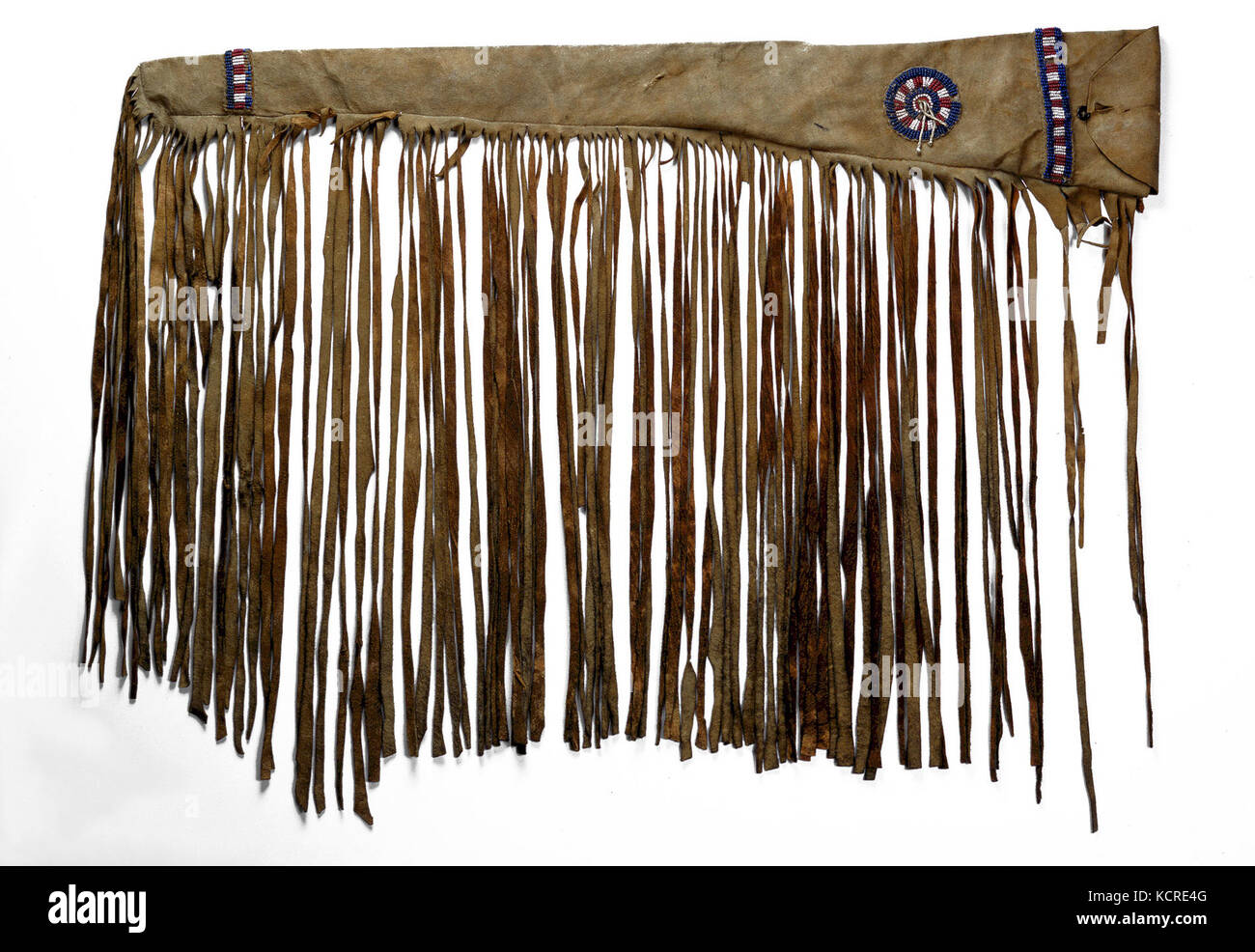This buffalo hide beaded guncase is a traditional Native American item ...