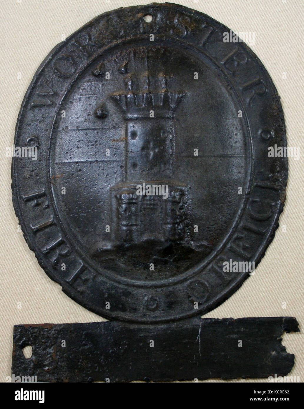 Fire mark for Worcester Fire Office in Worcester, Englands Stock Photo ...