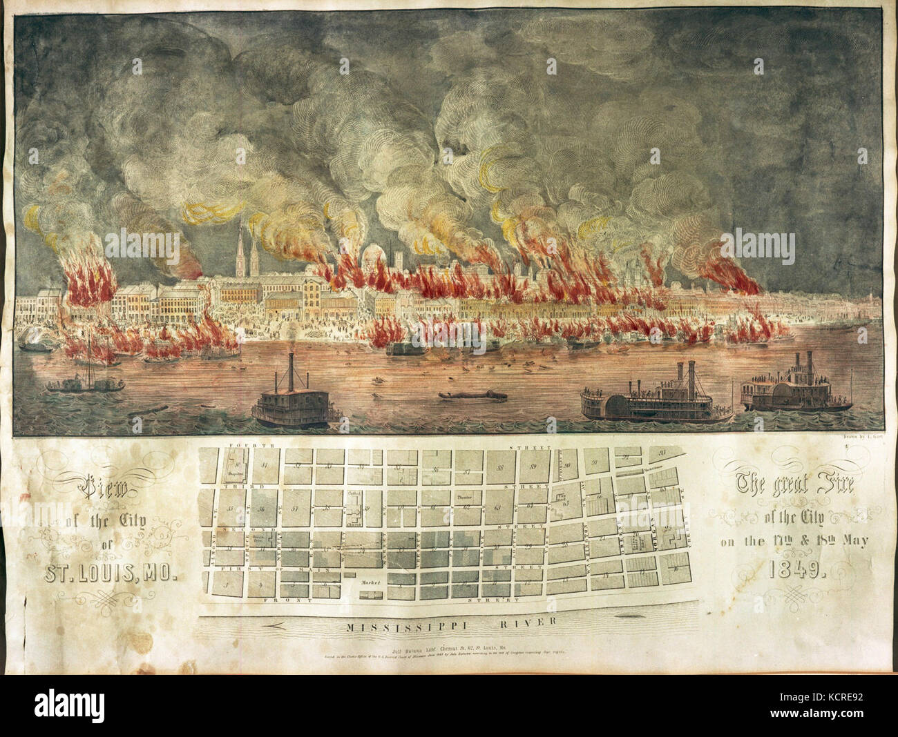 Great Fire of the City on the 17th and 18th May 1849 Stock Photo - Alamy