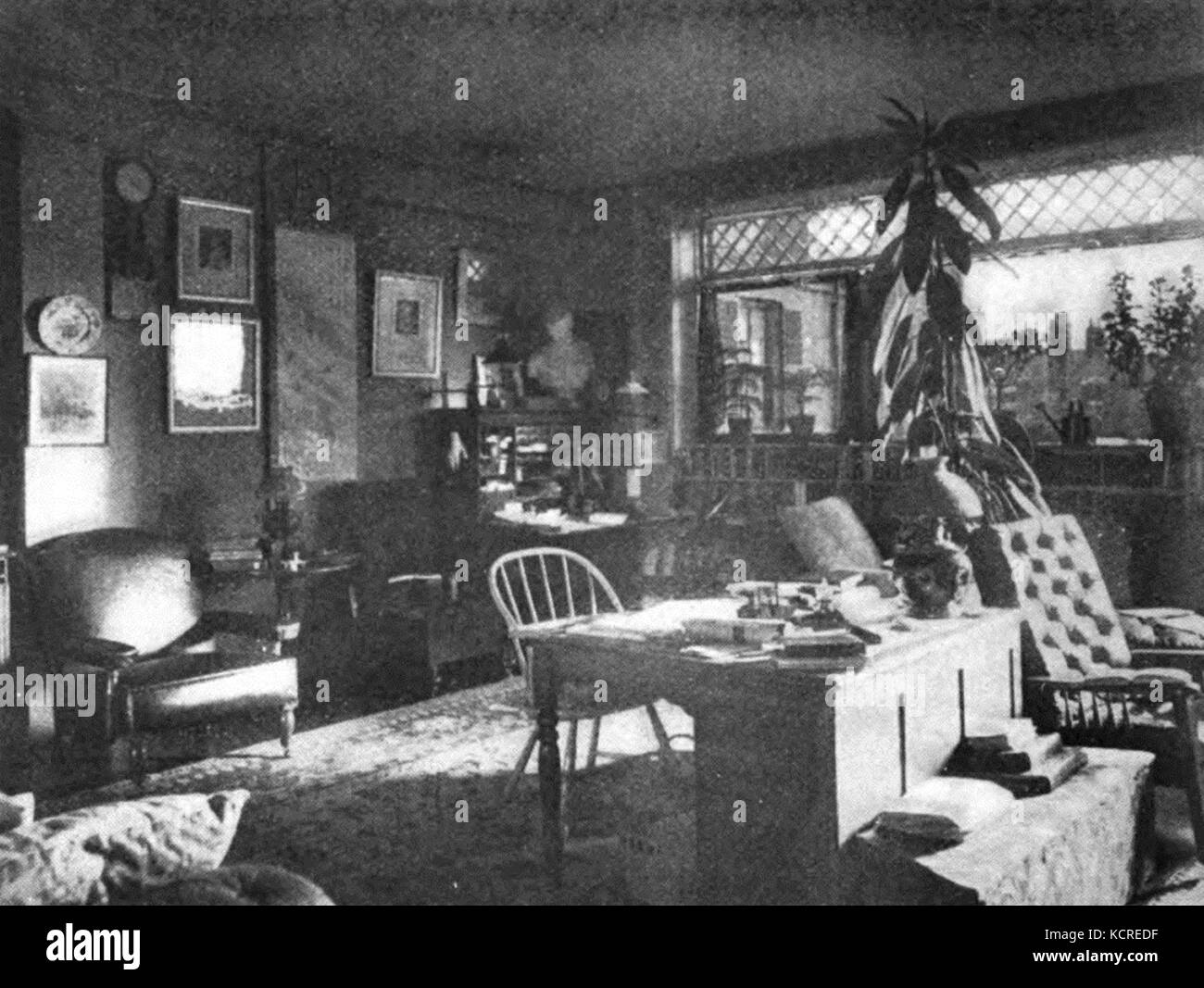 A historical photograph or map of Deland's Library located on Mt ...