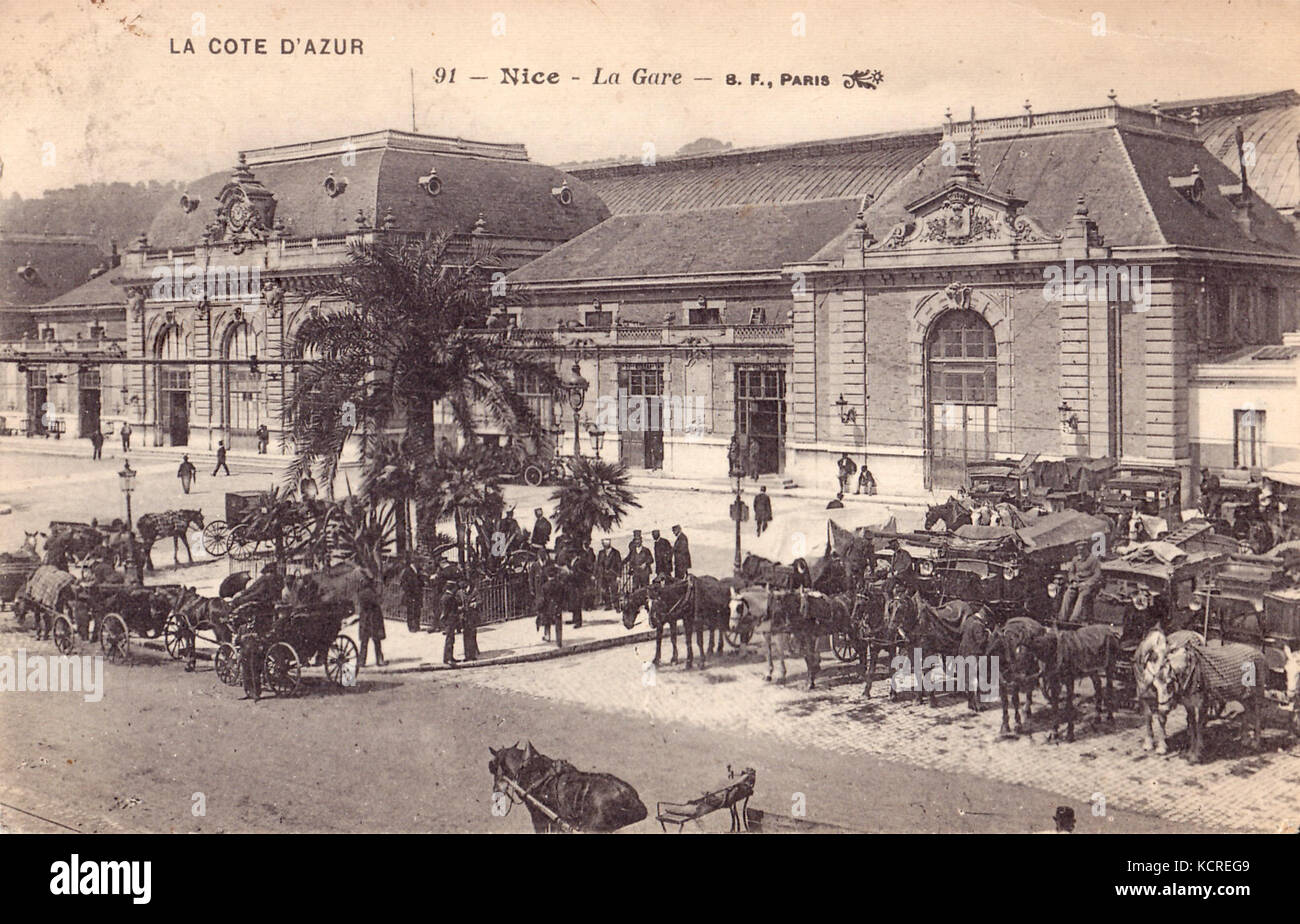 BF 91 NICE La Gare Stock Photo - Alamy
