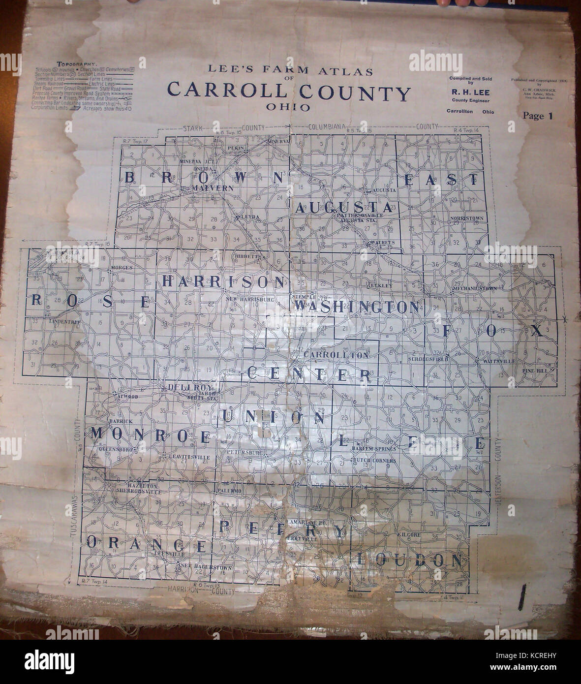 Carroll ohio map hi-res stock photography and images - Alamy
