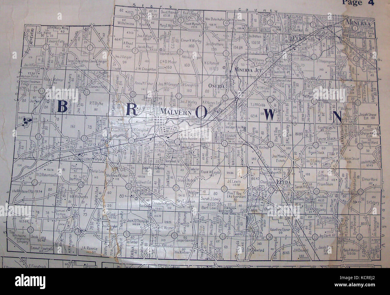 Carroll county map hi-res stock photography and images - Alamy