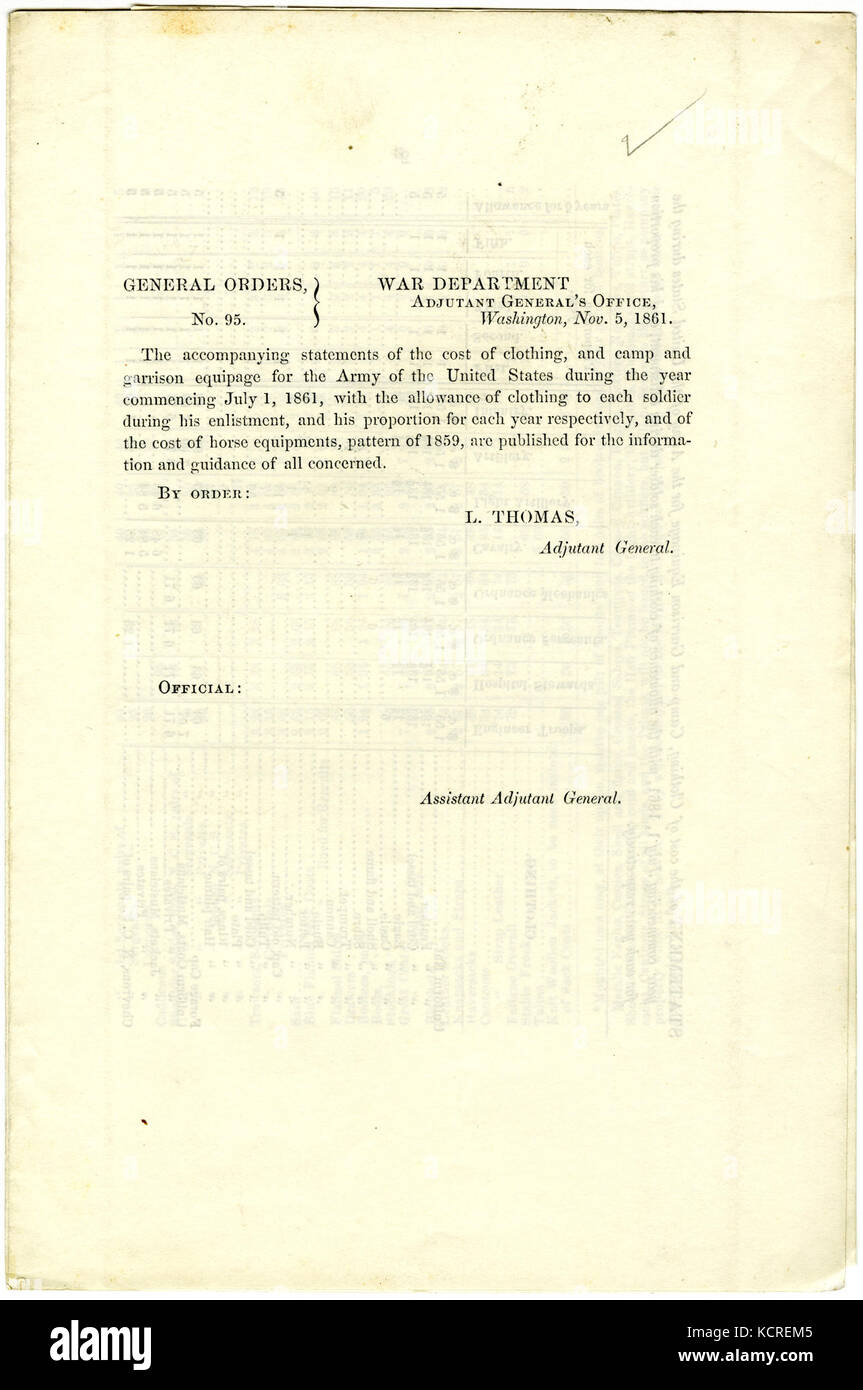 General Orders, No. 95, War Department, Adjutant General's Office ...