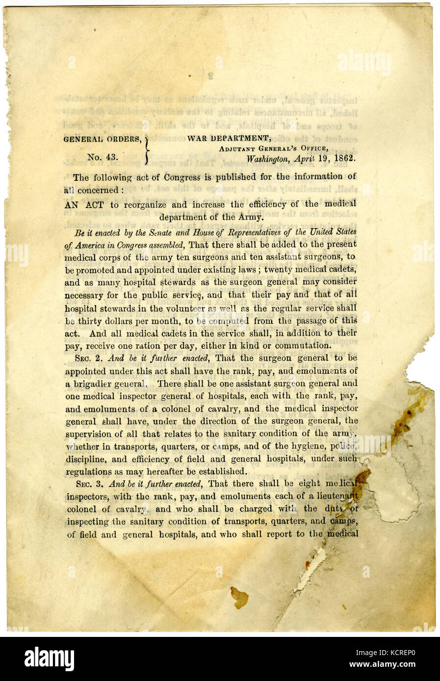 General Orders, No. 43, War Department, Adjutant General's Office ...