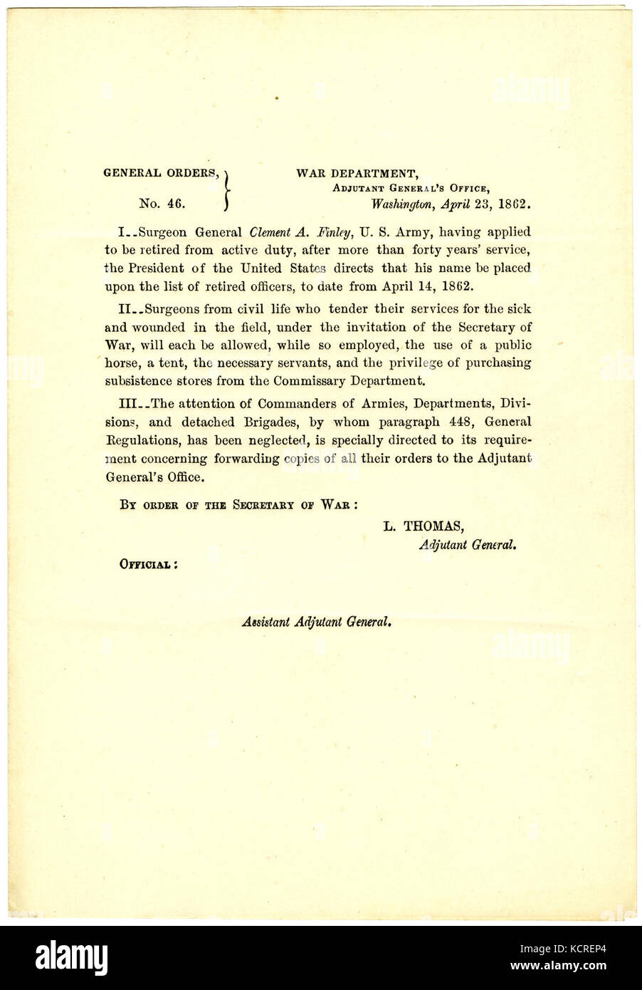 General Orders, No. 46, War Department, Adjutant General's Office ...