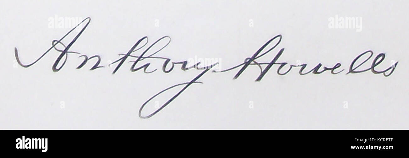 Anthony Howells signature Stock Photo - Alamy