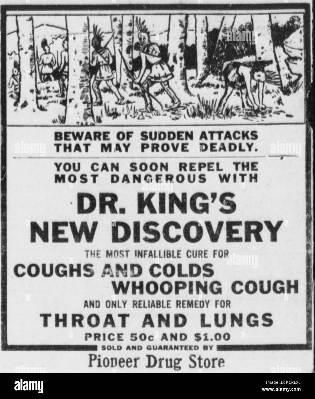 Dr Kings Cold and Cough Advertisement (newspaper, 1911 Stock Photo - Alamy